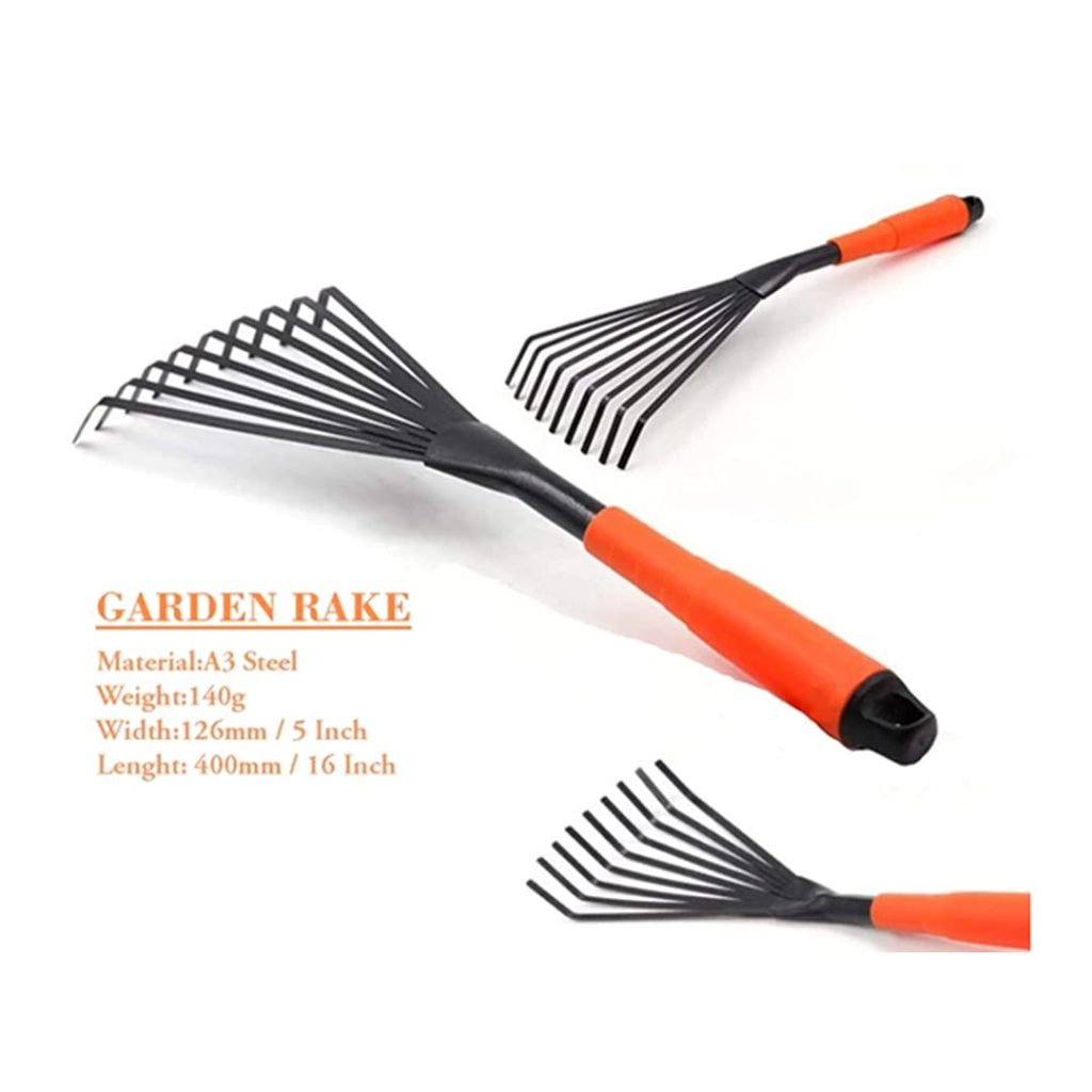 Garden Leaf Rake with Plastic Handle, Nine Teeth Grass Rake - Bhoomi ...