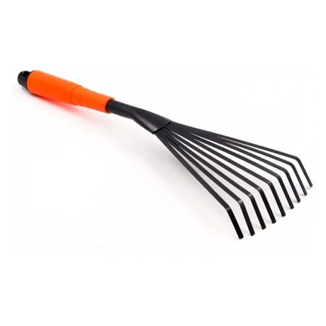 Garden Leaf Rake with Plastic Handle, Nine Teeth Grass Rake - Online ...